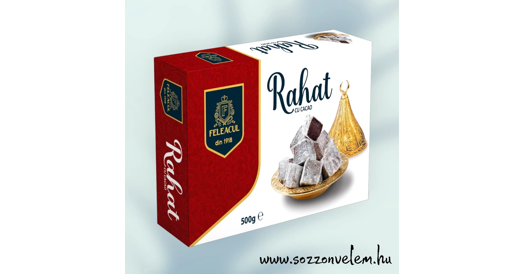 Rahát kakaós 500g, származási hely: Románia, ára: 1599ft